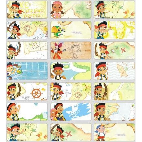 Jake Pirate Sticker MEDIUM Name Label Pirate Beach Name Sticker ...