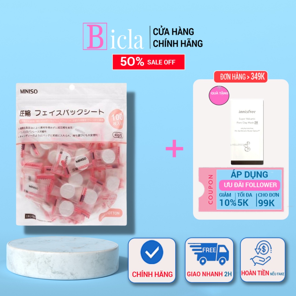 Miniso Face Lotion Sheet 10Pcs (10 Tablets) | Shopee Philippines