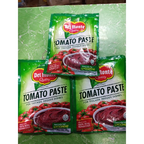 DEL MONTE Tomato Paste NET.wt70 (3pcs) | Shopee Philippines