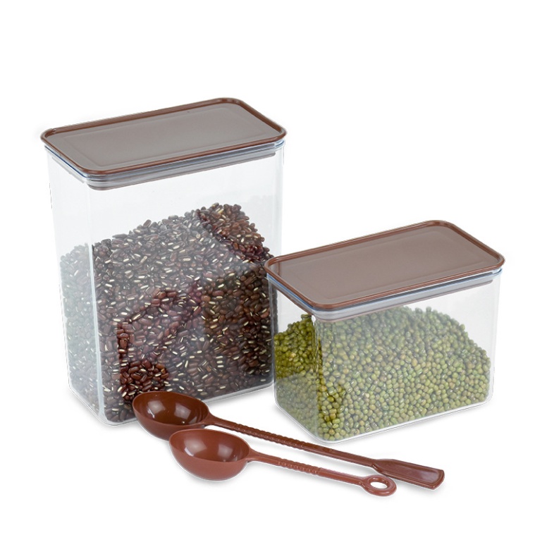 Acrylic Canister Powder Formula Dispenser Container Free Spoon Airtight ...