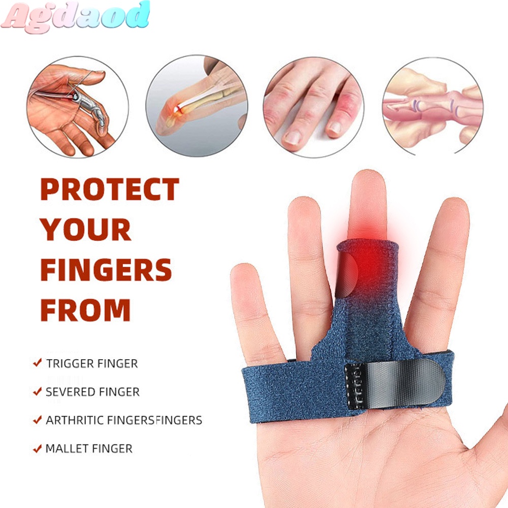 Agdoad Adjustable Finger Splint Brace Trigger Finger Support Fracture ...