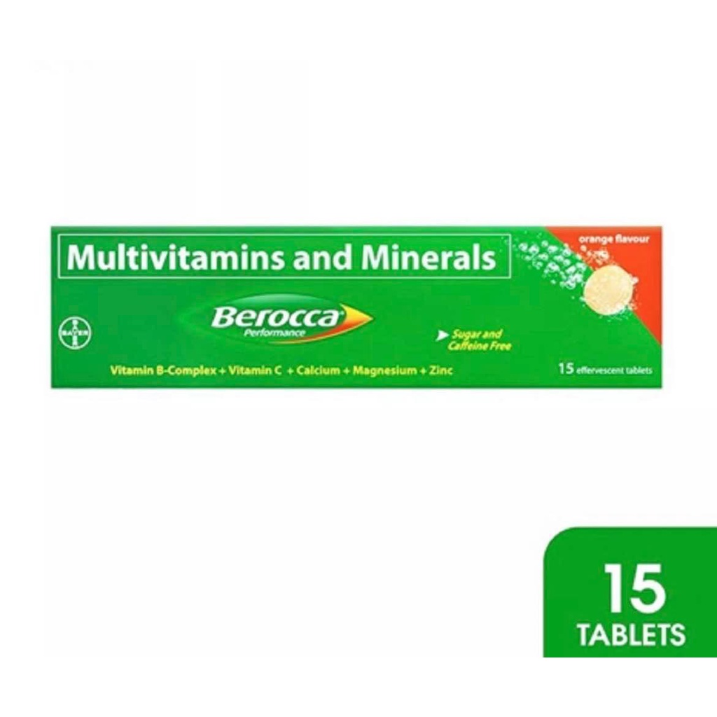 Berocca Multivitamins and Minerals 15 effervescent tablets | Shopee Philippines