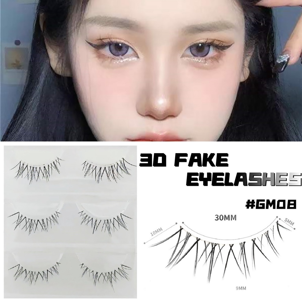 【Mix Style】 Korean pop 3D Handmade Eyelashes Natural Soft False ...