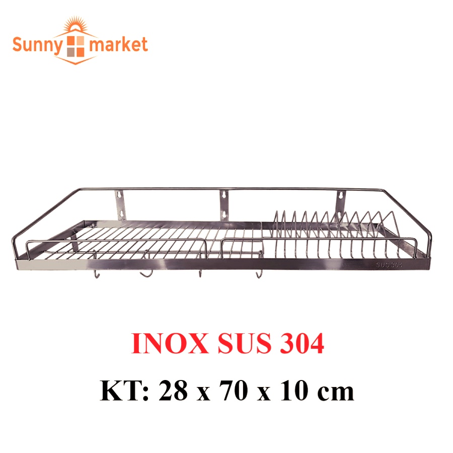 1-tier stainless steel SUS 304 dish rack (28 x 70 cm) | Shopee Philippines