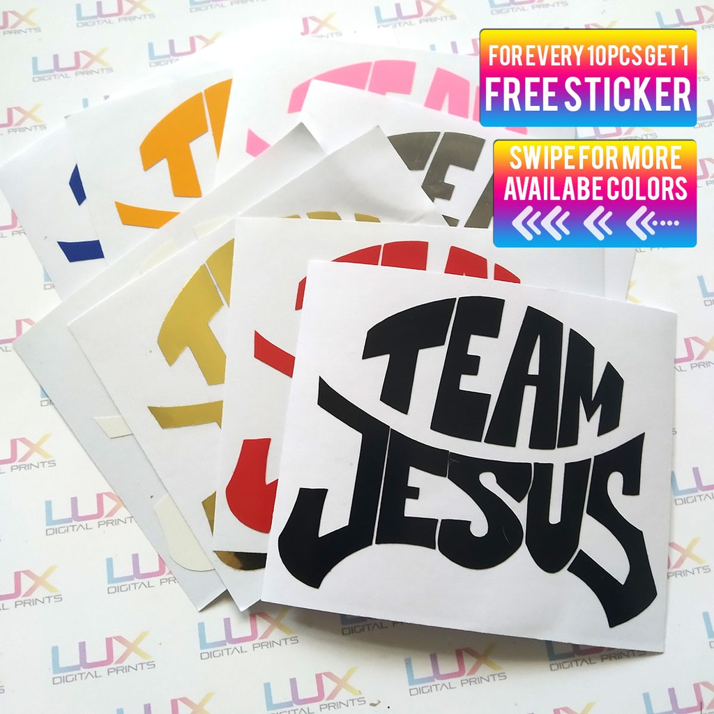 TEAM JESUS 001 Die-Cut Vinyl Sticker/Decal/car/motor/laptop/mugs ...