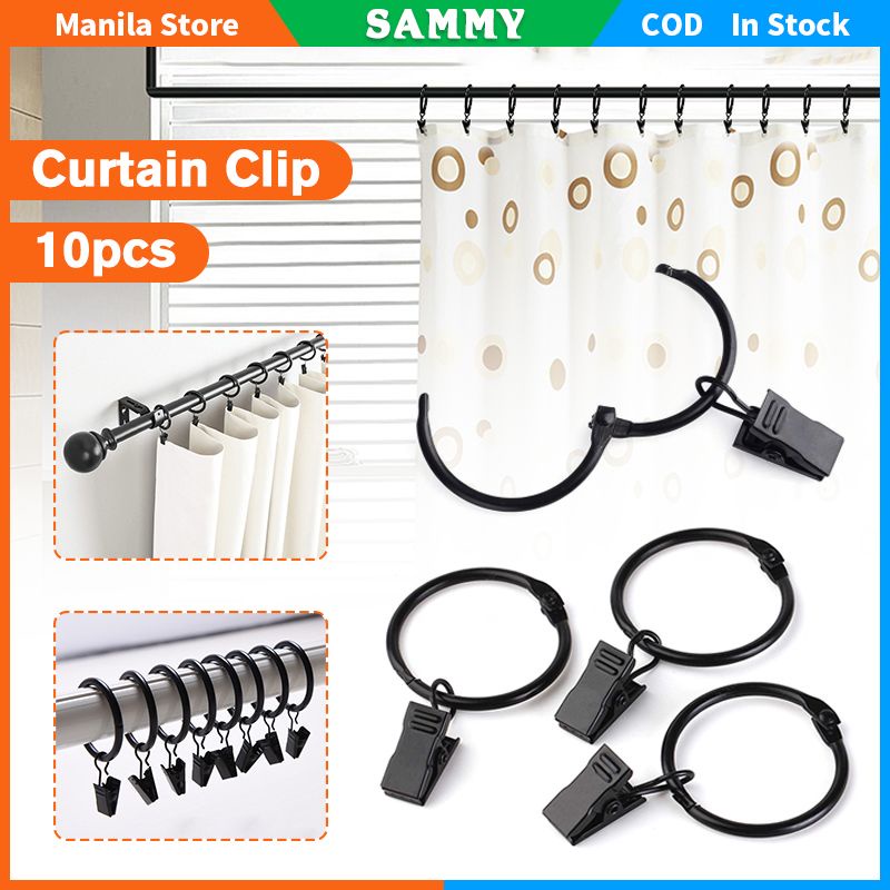 10pcs Openable Curtain Clip Stainless Steel Curtain Hooks With Clip ...