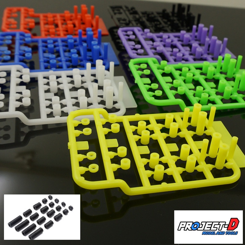 Homemade Mini 4WD Racing Car Lightweight Plastic Spacer Set 12/6.7/6/3 ...