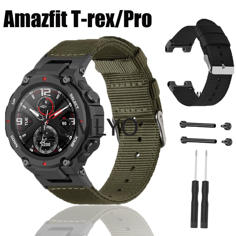 Fit For Amazfit T Rex Pro Watch Strap Nylon Canvas Bracelet Amazfit T ...