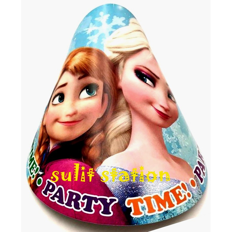 10pcs FROZEN ELSA ANNA THEMED BIRTHDAY PARTY HATS NEEDS SUPPLY DECOR ...