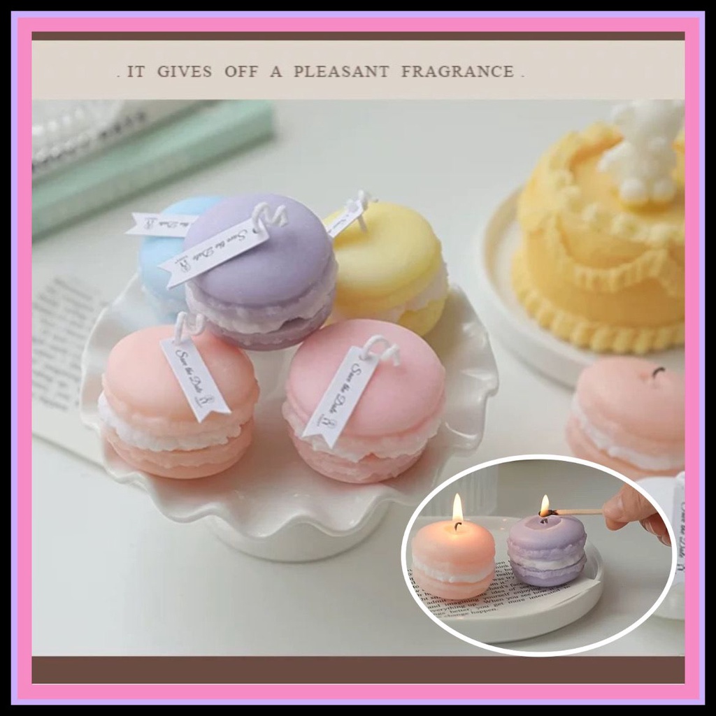 Scented Candles Fragrance Natural Soy Wax Candle Macaroon Candles Deco ...