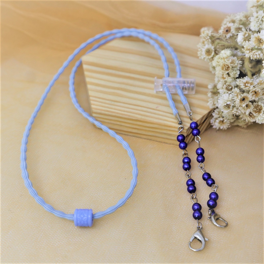 2in1 MASK CONNECTOR STRAP / HIJAB MASK NECKLACE NEWPEARL STRETCHY STRAP ...