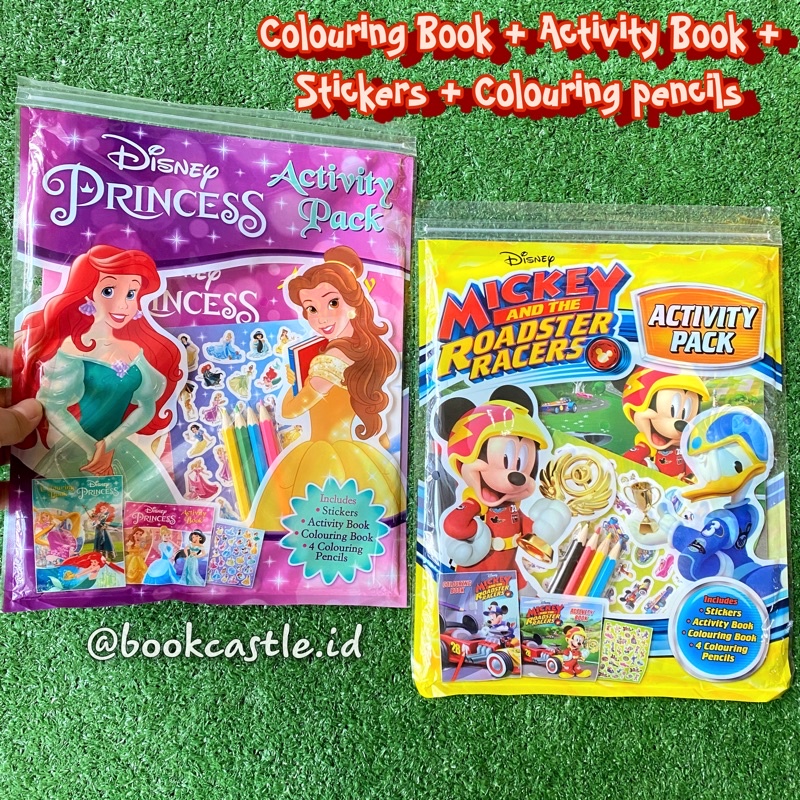 BUNDLING - Disney princess mickey racers activity pack coloring ...