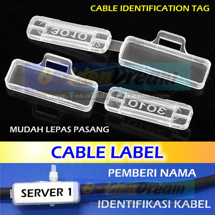 Cable Label Name Tag Identification ID Labeler Wire Cable Management ...