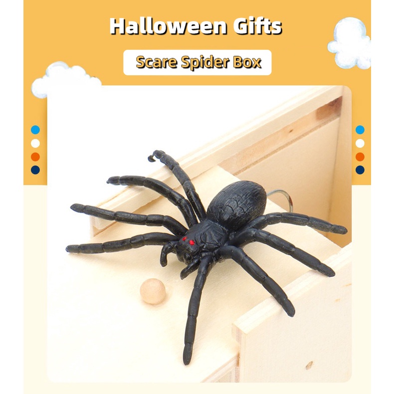 New Tiktok Trick Spider Funny Scare Box Wooden Hidden Box Quality Prank ...