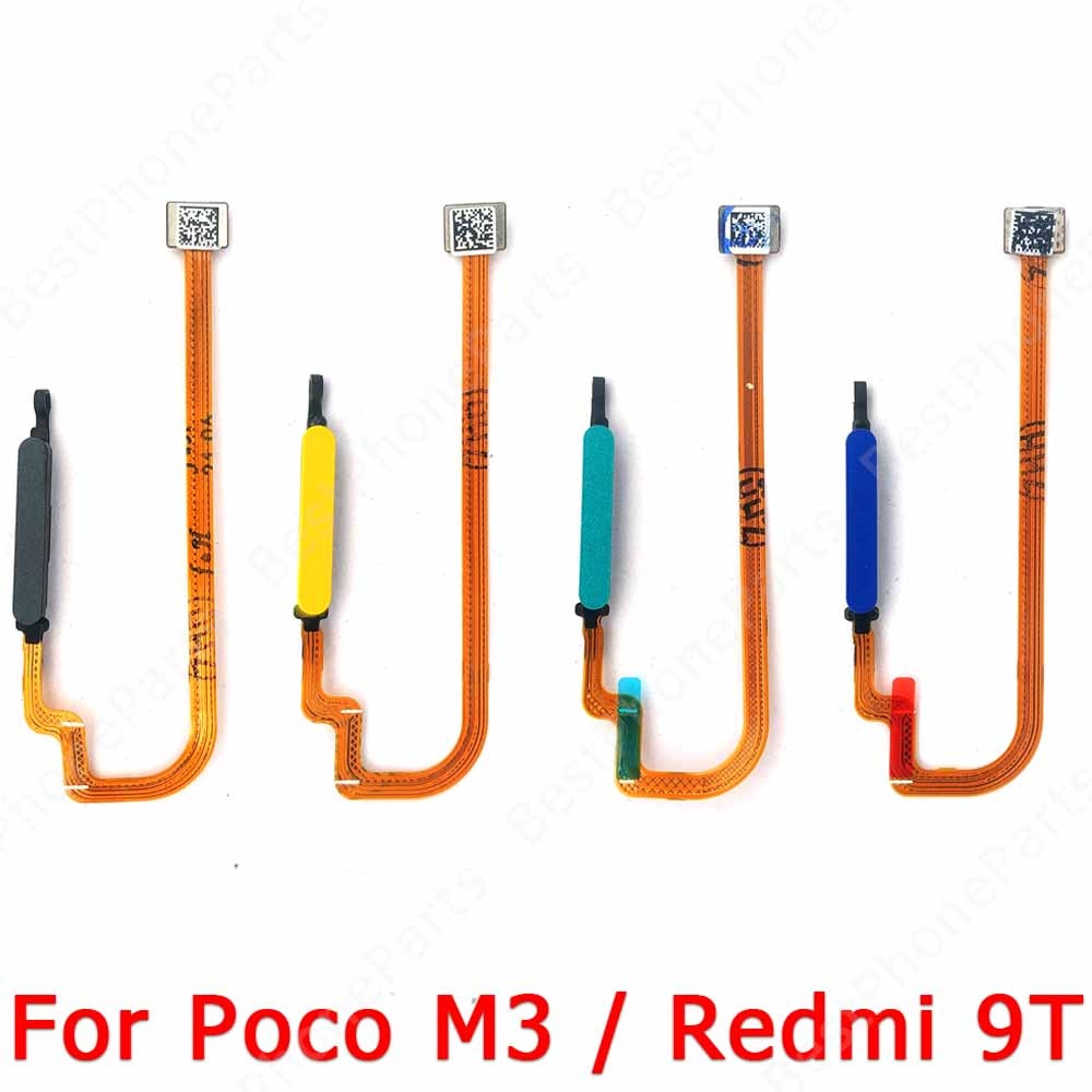 Fingerprint sensor for Xiaomi Redmi 9T Mi Poco M3 home button ribbon flex cable replacement ...