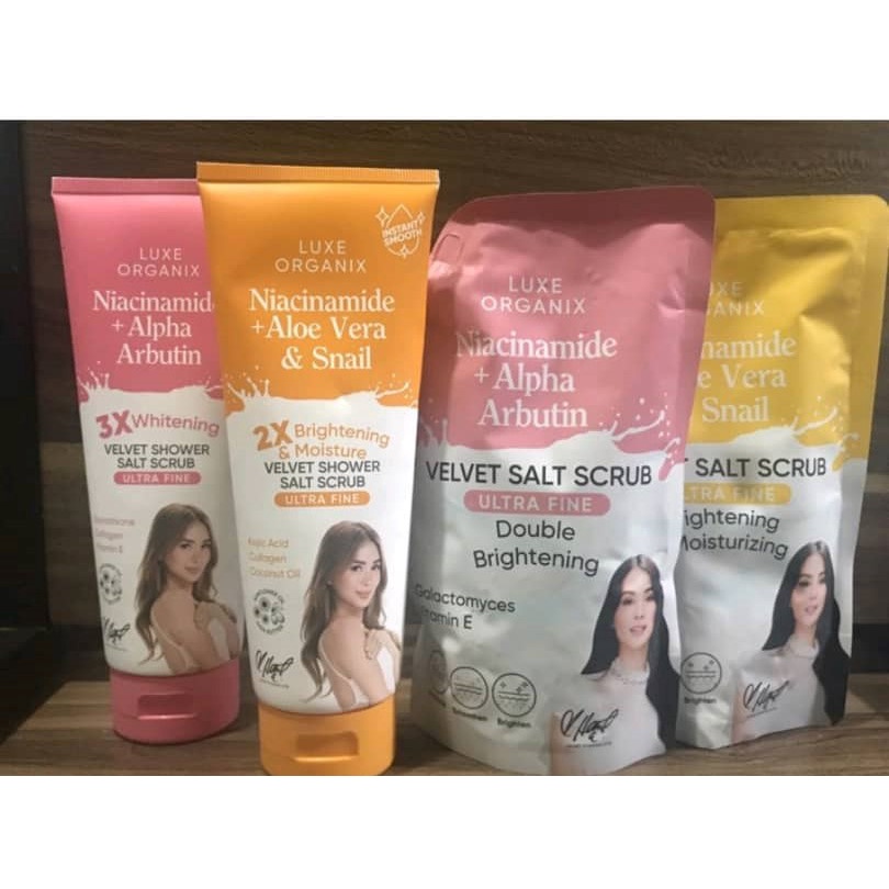LUXE ORGANIX Velvet Spa Salt Scrub 300g / Shower Scrub 320g | Shopee Philippines