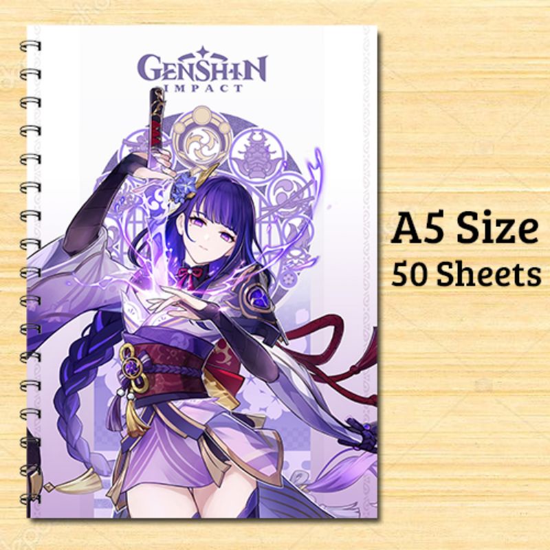 A5 Size Genshin Impact Notebook Electro Element Genshin Notebook ...
