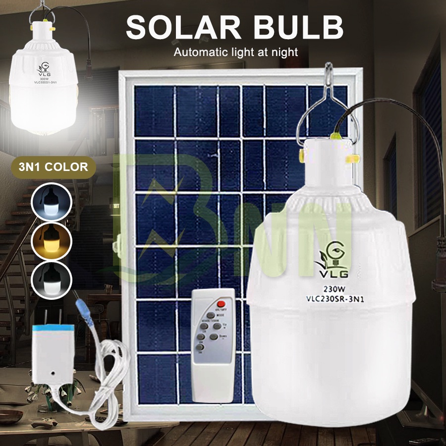 VLG 120W-300W Tri-color Solar Indoor Bulb Light Solar & Electric ...