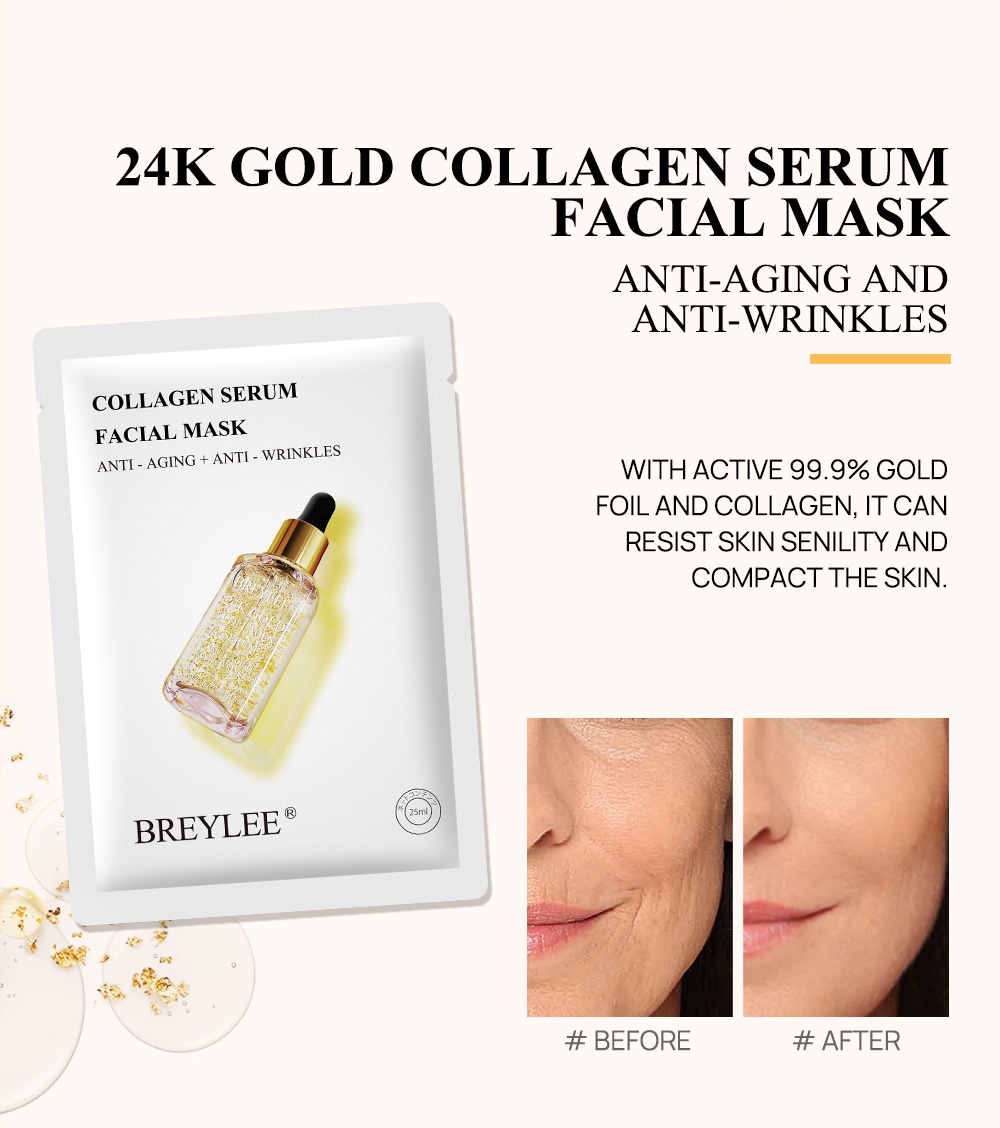 BREYLEE Sheet Mask Hyaluronic Acid Moisturizer Vitamin C Whitening ...