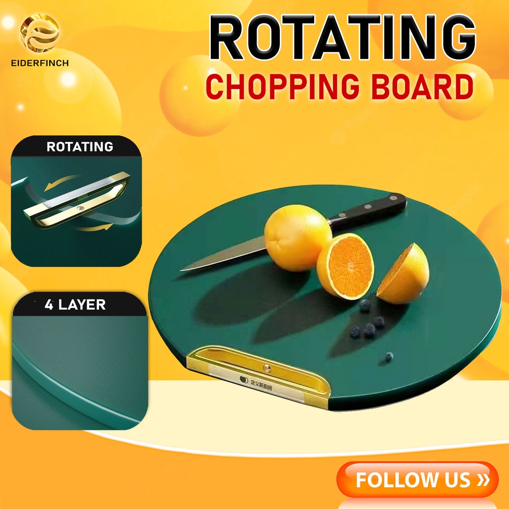 Hope.philippines Chopping Board Round With Rotating Handle (green ...