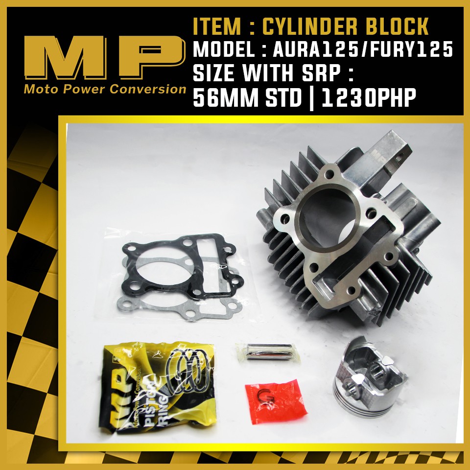 Racing Force MP Cylinder Block AURA 125/FURY 125 (56mm) (STEEL BORE ...