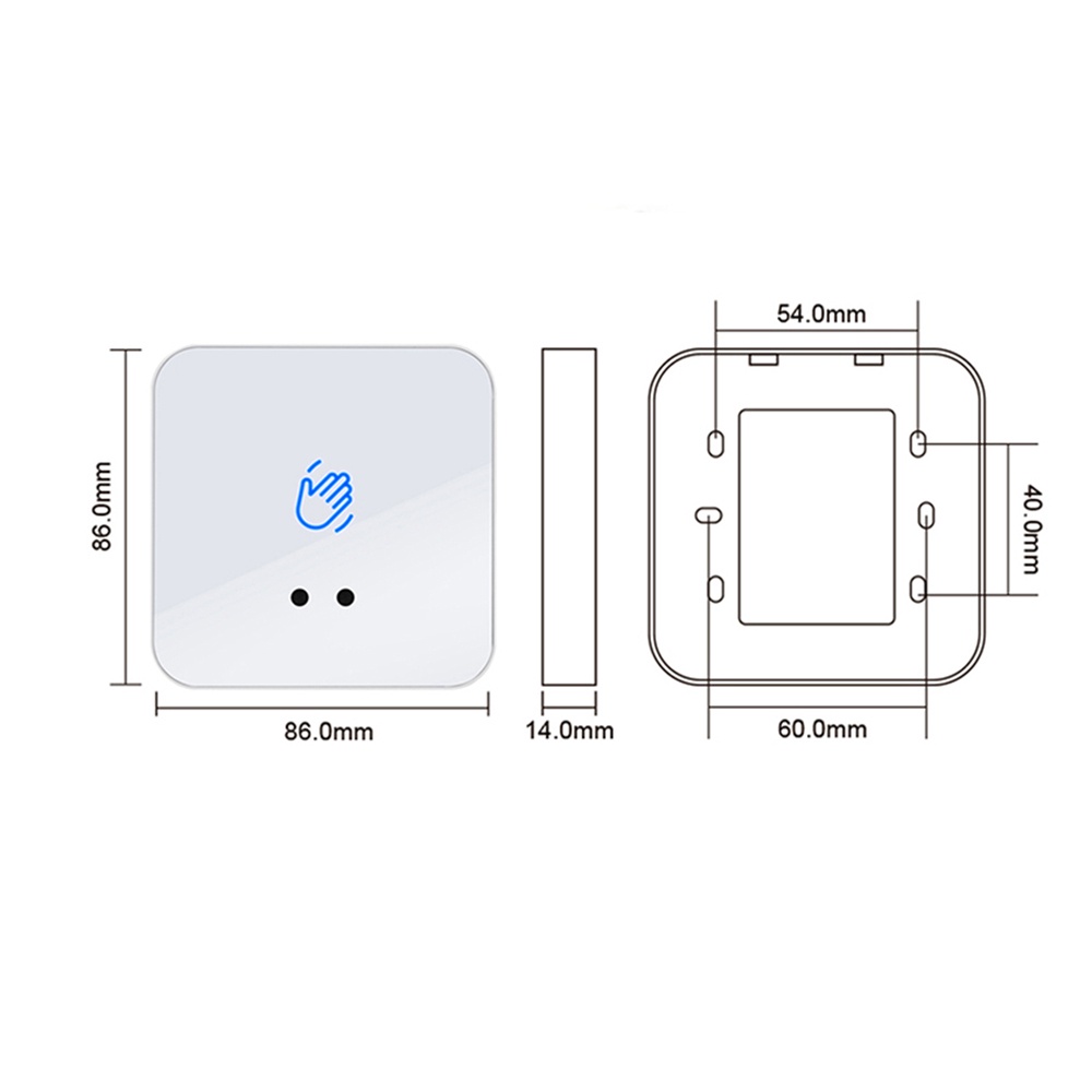 New 12v 24v Touchless Infrared Sensor Exit Button Door Release Switch For Door Access Control