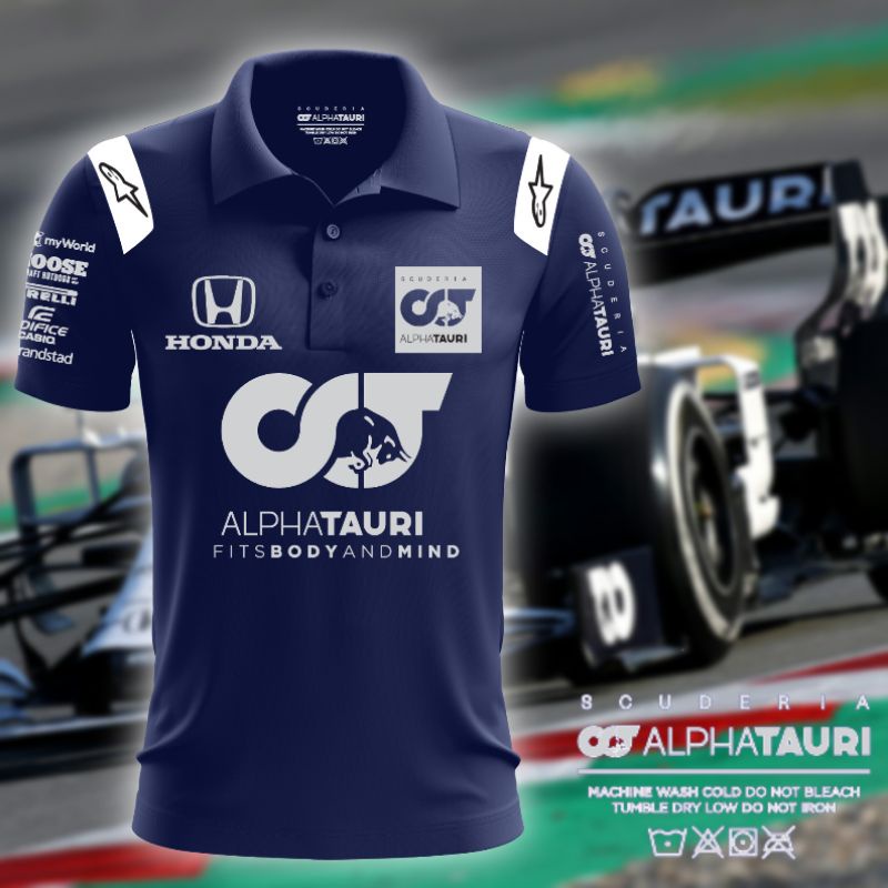 2022 Scuderia Alpha Tauri F1 Racing Team Logo Mens Big Size Casual ...