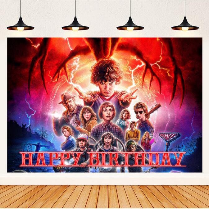 Stranger Things Theme Backdrop Party Decorations Birthday Party Banner ...