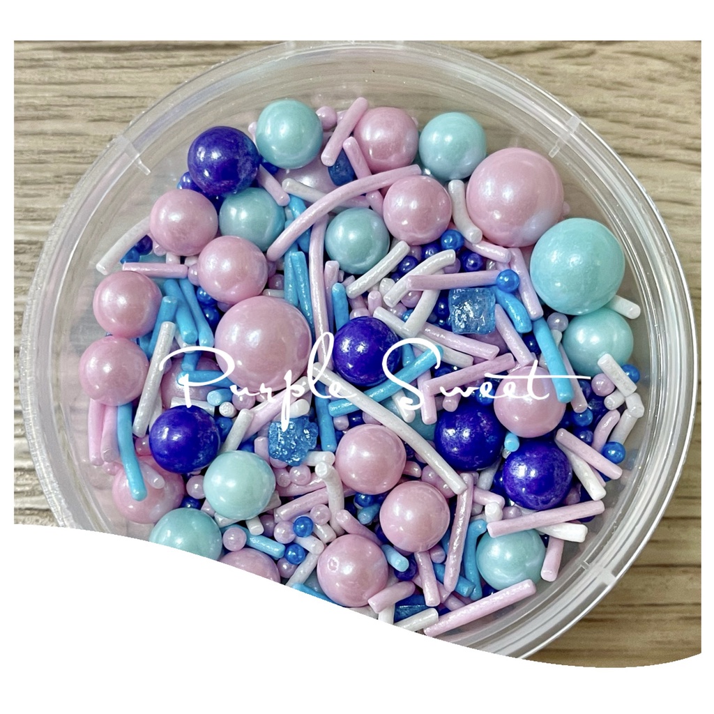 Assorted Edible Candy Sprinkles / Dragees / Flower Sprinkles / Pastel ...