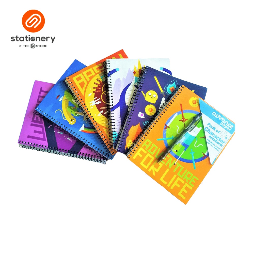 Advance Adventure Time Writing/Compo/Spiral Notebooks - 6 Pcs with ...
