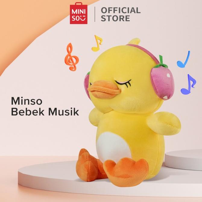Brg New MINISO Small Duck With Strawberry Style Headphones, With bah ...