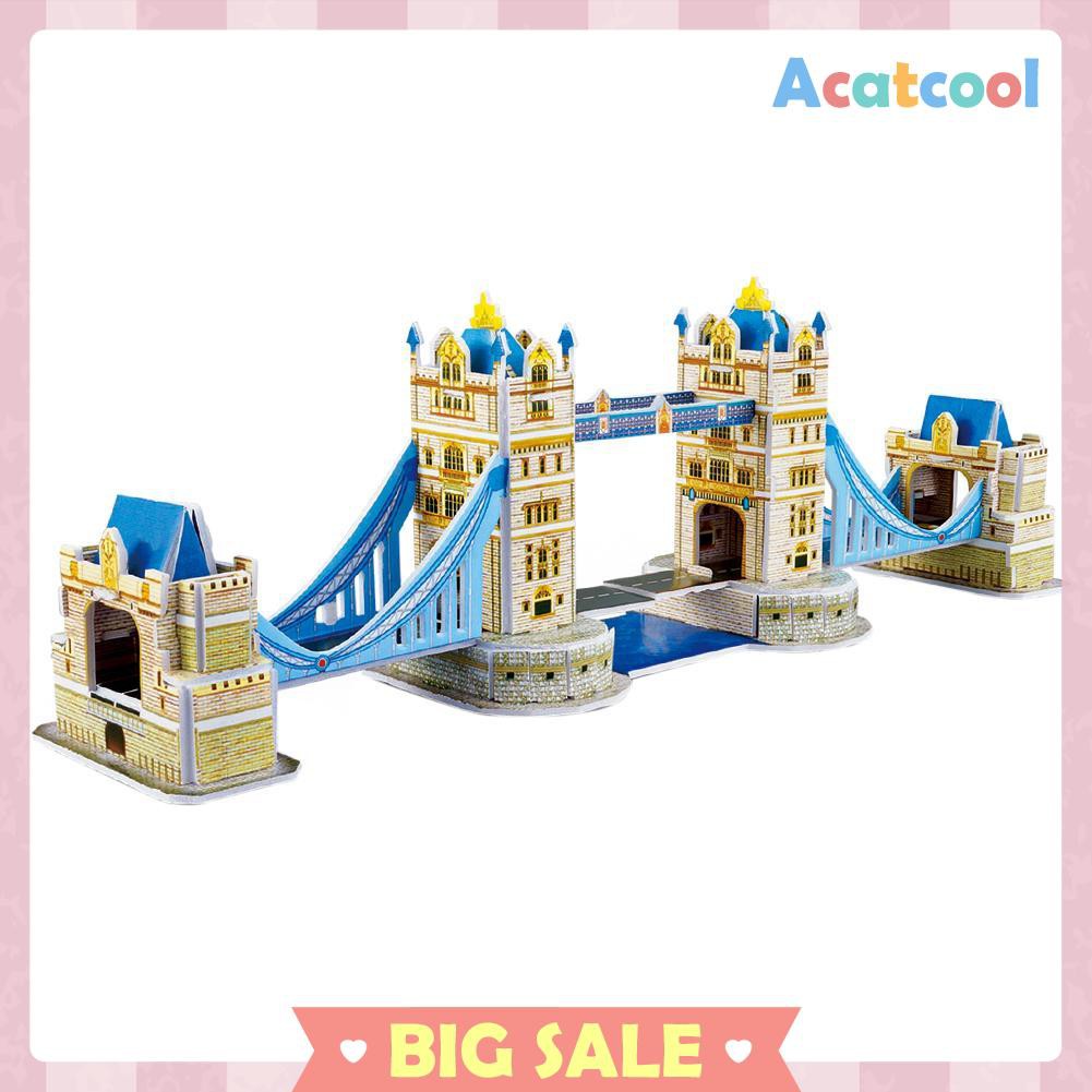 Paper London Bridge Model Puzzle 3D DIY Jigsaw Children Educational ...