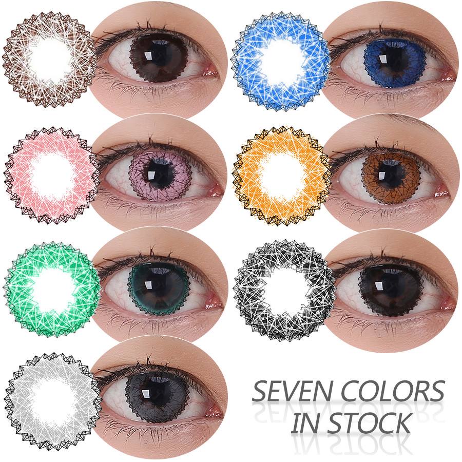Fancy Look 1 PAIR / 2 PCS Muse Black Blue Soft Contact Lens Doll Eyes ...