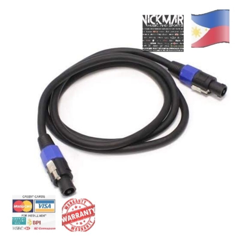 ZSOUND NL4 2 SPEAKER CABLE 2METERS | Shopee Philippines
