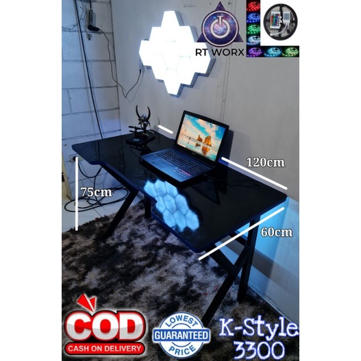 K-Style Gaming Table with RGB Lights (3 feet / 4 feet) | Shopee Philippines