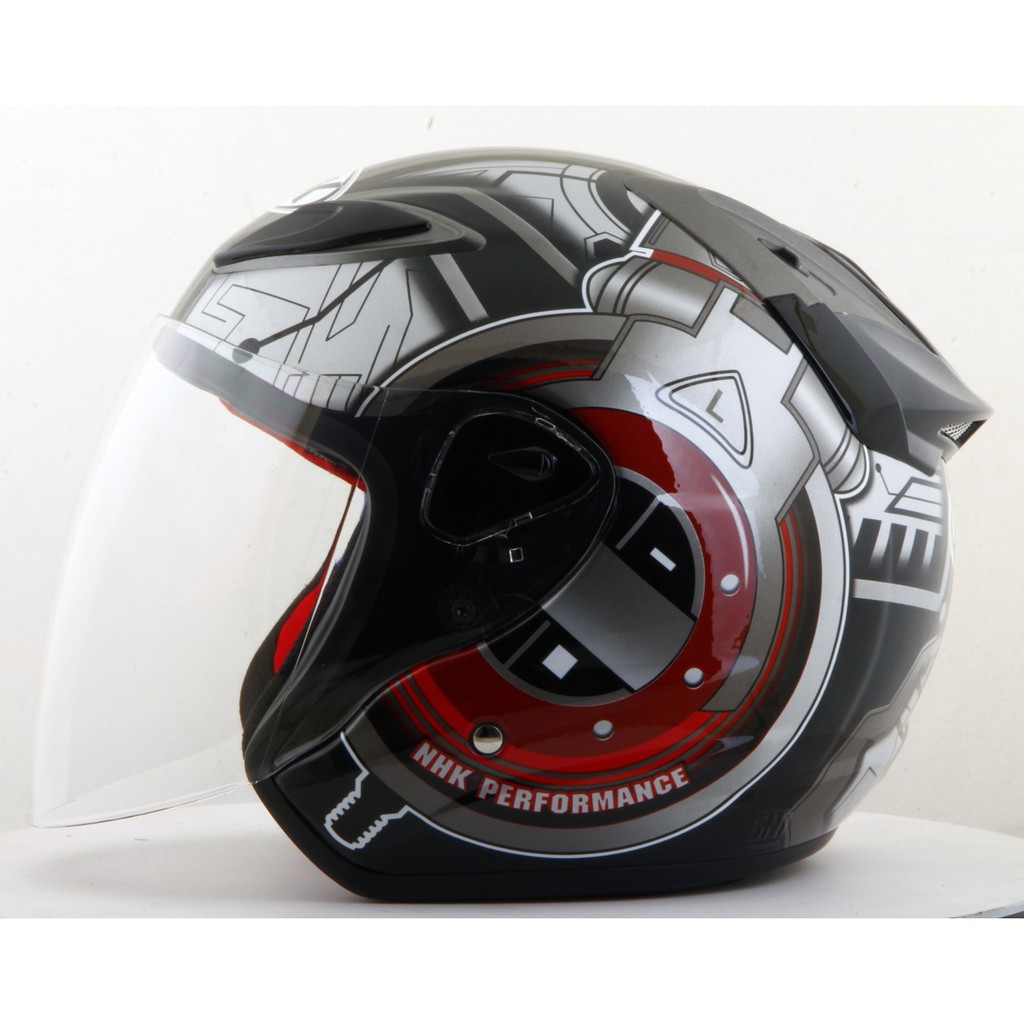 NHK Helmets R6 Tectron (Black/Red Glossy) | Shopee Philippines