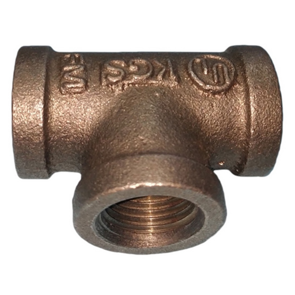 MECH BI TEE 2" SCH40 THREADED SCREW TYPE MALLEABLE FITTINGS BLACK IRON ...