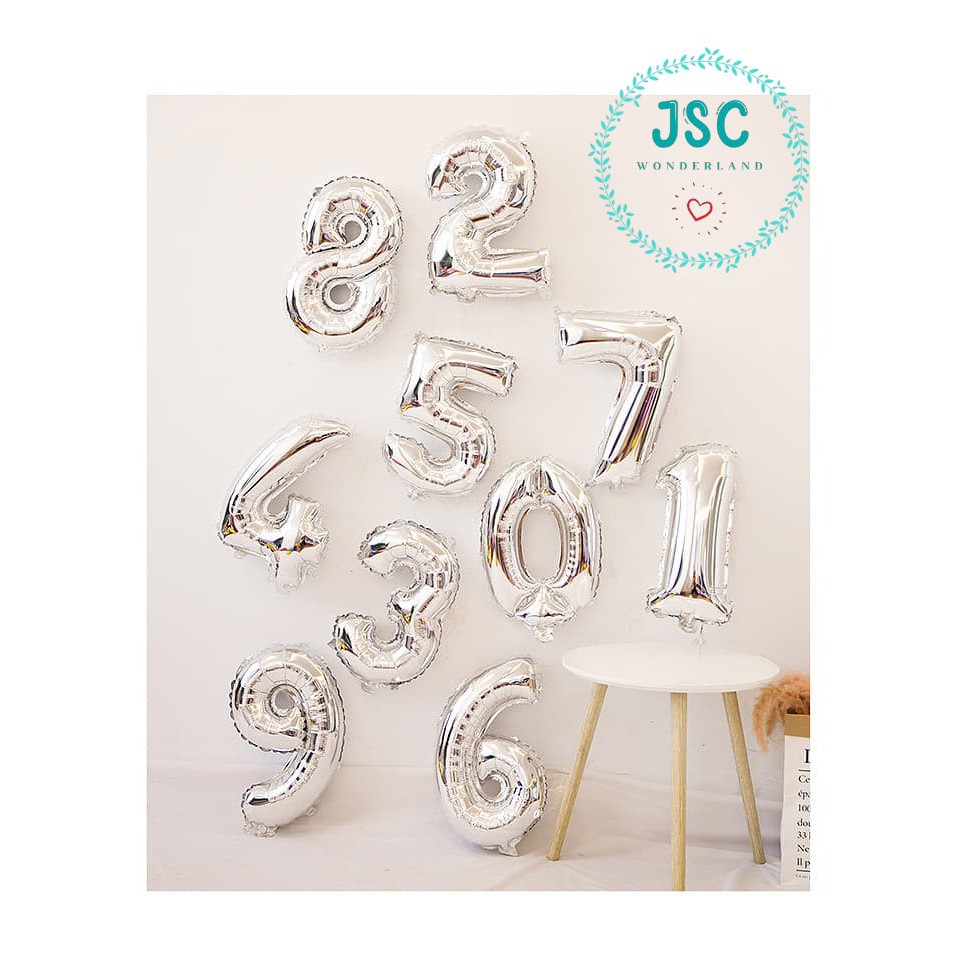 16 Inch Silver Color Number Balloon Party Balloon For Home Party New ...