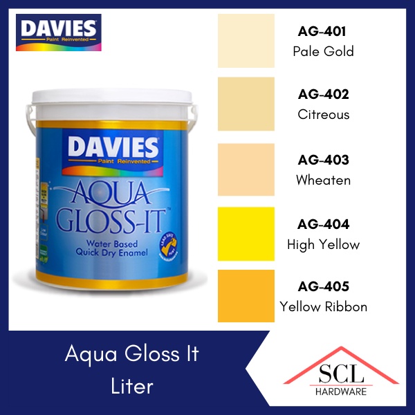 DAVIES Aqua Gloss It YELLOW 1 Liter | Shopee Philippines