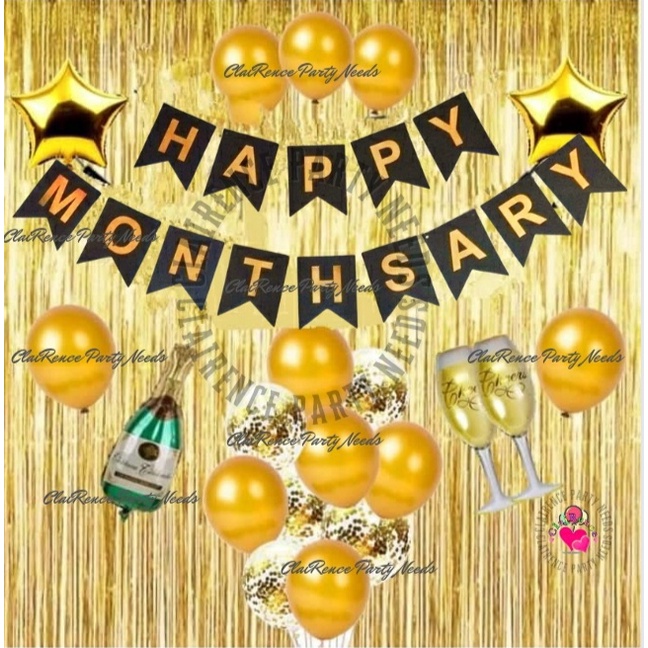 Happy Monthsary Package 12 Party Theme and Decorations | Shopee Philippines
