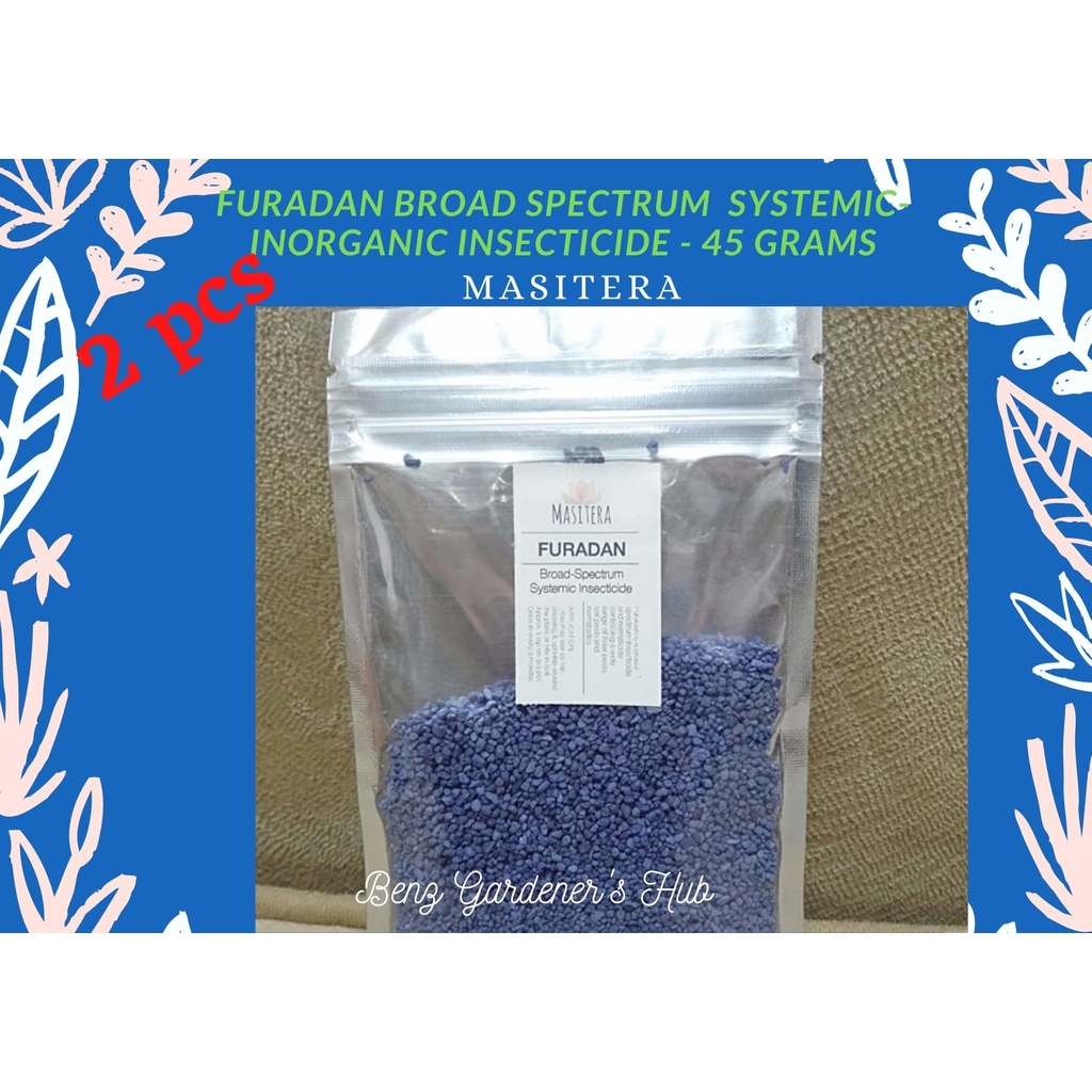 2PCS -FURADAN BROAD SPECTRUM SYSTEMIC-INORGANIC INSECTICIDE 45g by ...
