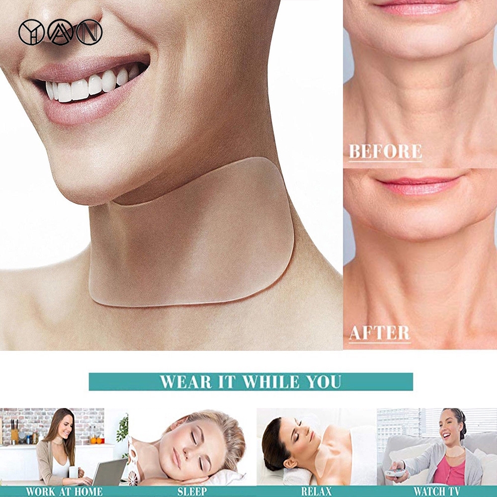 1x Silicone Care Neck Pads Reusable Anti Wrinkle Neck Line Patch Tape ...