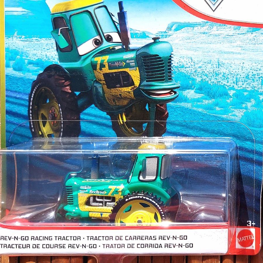 Mattel Scale 55 DISNEY CARS REV N GO RACING TRACTOR - LIGHTNING McQUEEN ...