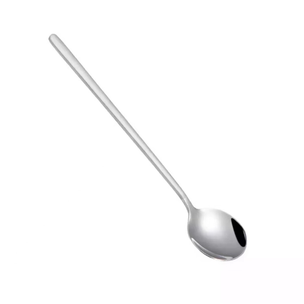 Tea Coffee Mixing Spoon Round Shape Stainless Steel Dessert Ice Cream ...