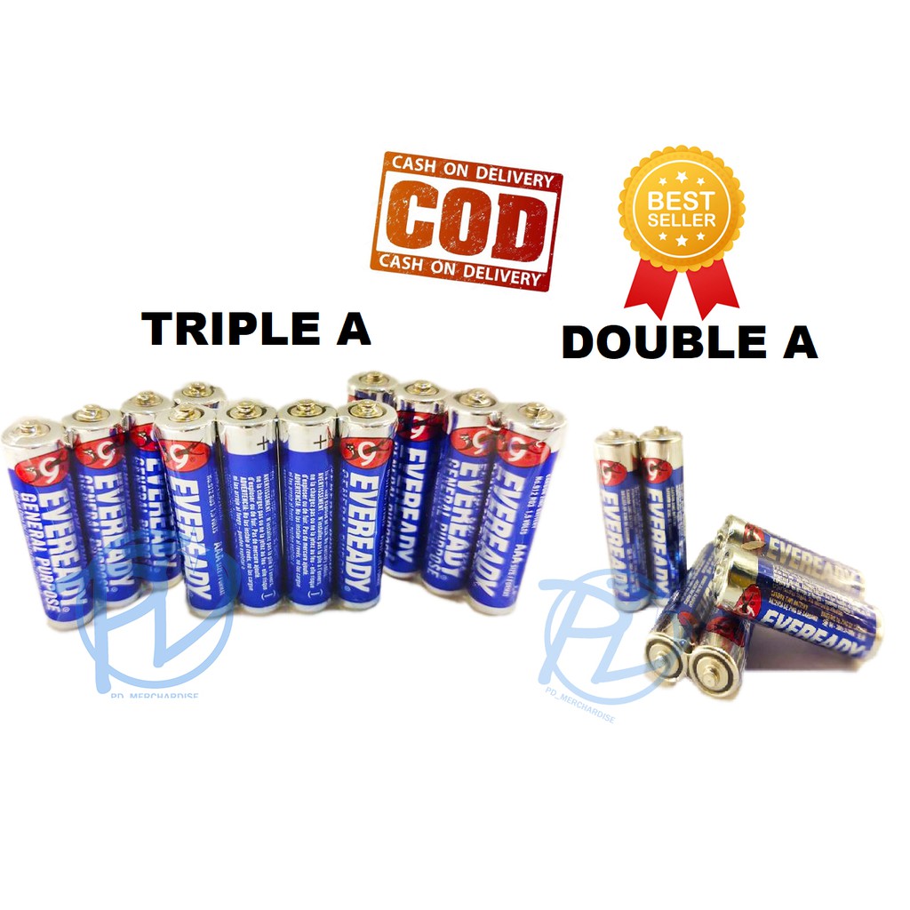 COD PD ORGINAL EVEREADY BATTERY TRIPLE A & DOUBLE A HEAVY DUTY BATTERY ...