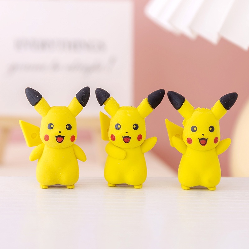 Boy Girl Student Stationery Pikachu Cartoon Eraser Children's Gift ...