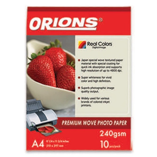 Orions Photo Paper A4 Premium Wove 240gsm | Shopee Philippines