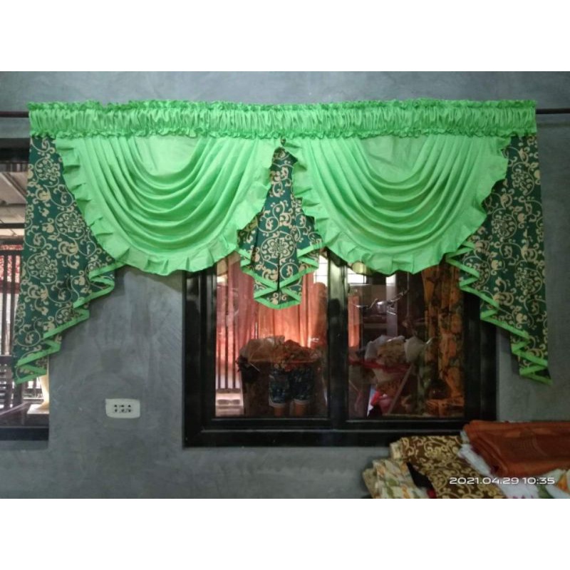 Geena cloth 2 swag valance (size 65" wide) | Shopee Philippines