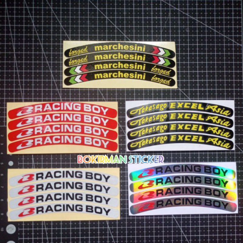 Takasago EXCEL ASIA MARCHESINI RCB CUTTING Rim STICKER | Shopee Philippines