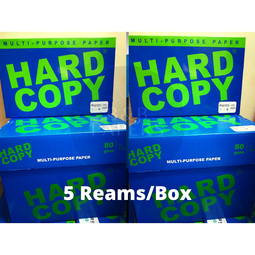 Hard Copy Bond Paper BOX - Multi-Purpose Paper 80gsm/Substance 24 Short ...